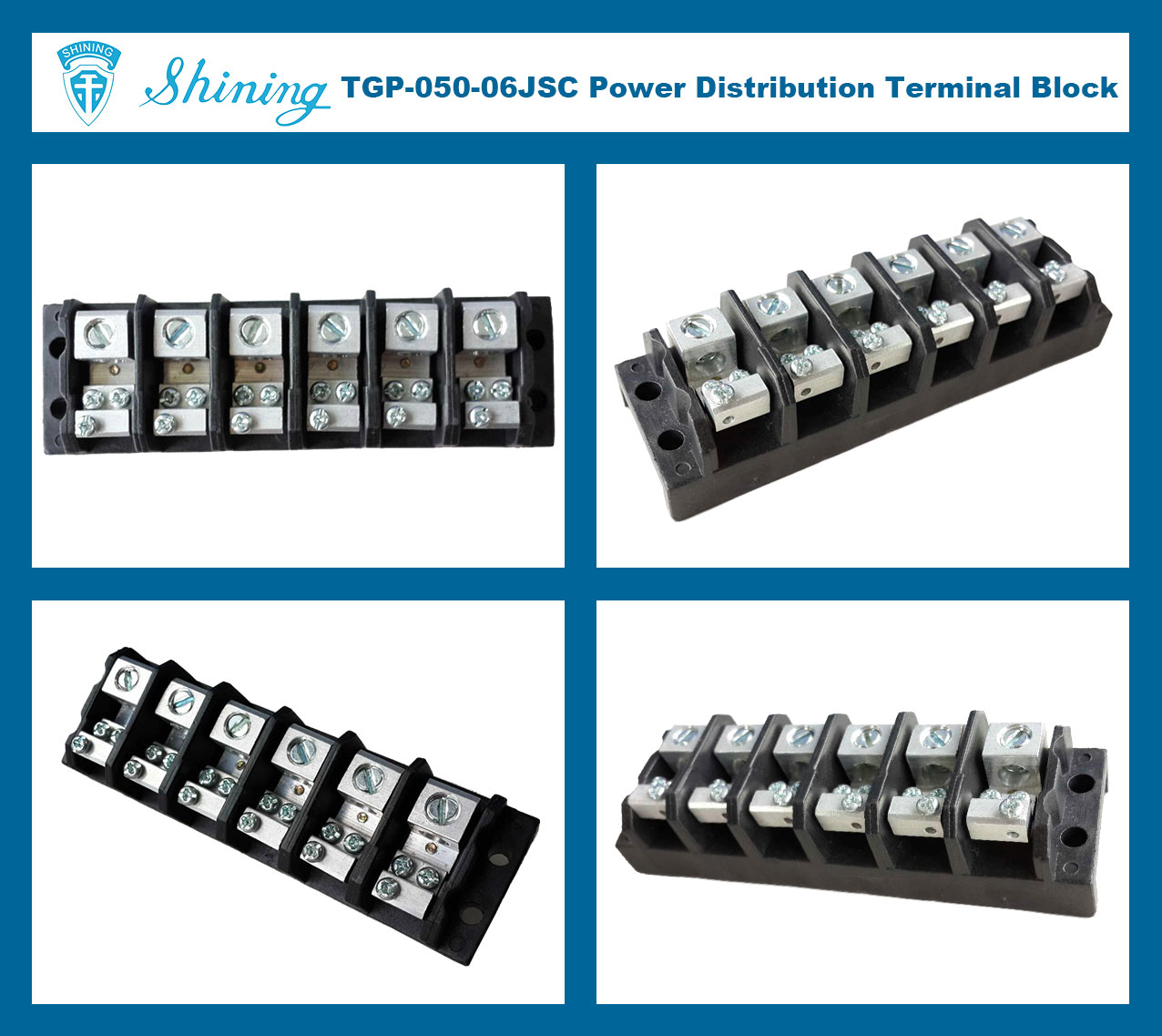 TGP-050-06JSC 50Amp 6Way Power Distribution Block - Shining E&E Industrial