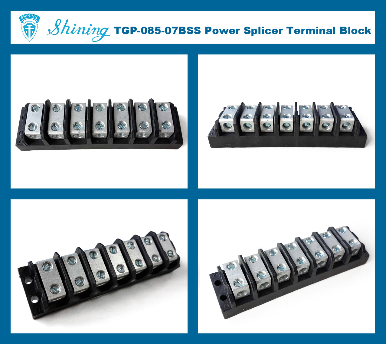 TGP-085-07BSS 7 Pin Power Splicer Terminal Block - Shining E&E Industrial
